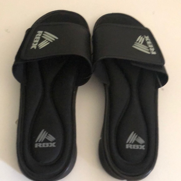 RBX | Shoes | Sandals Mens New Size 1 Black Velcro Slip On Rbx | Poshmark